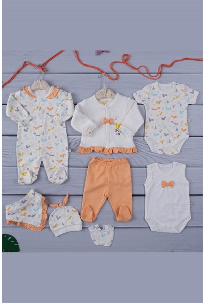 Baby2go 1896 Kız Bebek Sevimli Sincap 8'li Zıbın Set Somon Baby2go 1896 Kız Bebek Sevimli Sincap 8'li Zıbın Set Somon
