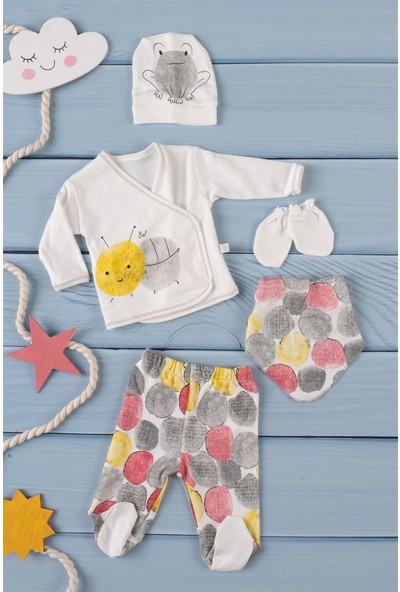 Baby2go 639- Erkek Bebek 5li Zıbın Seti Gri Baby2go 639- Erkek Bebek 5li Zıbın Seti Gri