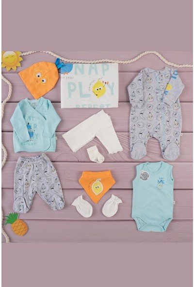 Baby2go 1-051 Eğlenceli Meyveler 10LU Set Gri Baby2go 1-051 Eğlenceli Meyveler 10LU Set Gri