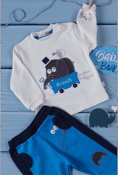 Baby2go 294- Erkek Bebek Filli Arabalı Takım Mavi Baby2go 294- Erkek Bebek Filli Arabalı Takım Mavi