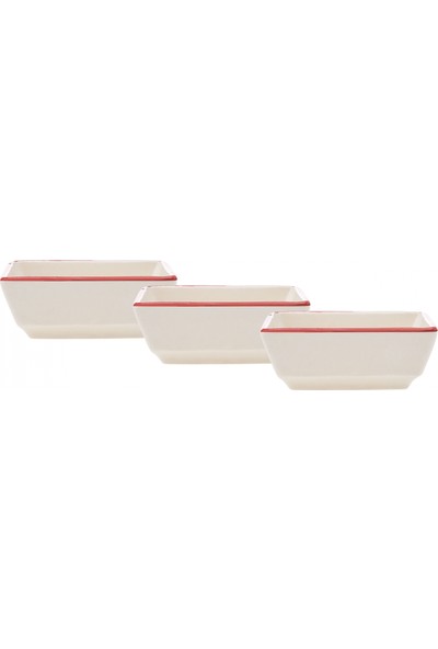 Emsan Zeus 3 Parça Kare Çerezlik Kırmızı