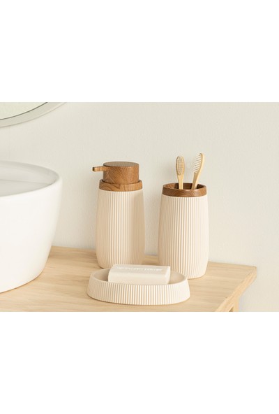 Evelyn 3'lü Banyo Seti Kahve