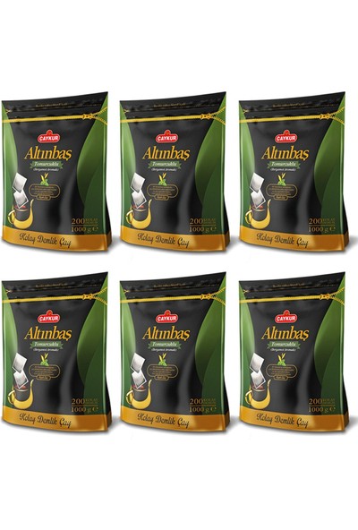 Çaykur Altınbaş Tomurcuklu Demlik Poşet Çay 5 gr 200'LÜ 6 Paket (1 Koli)