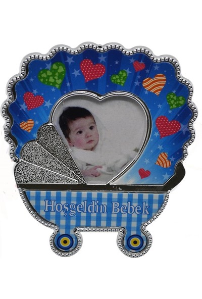 25LI Puset Mini Fotoğraf Çerçevesi Mavi