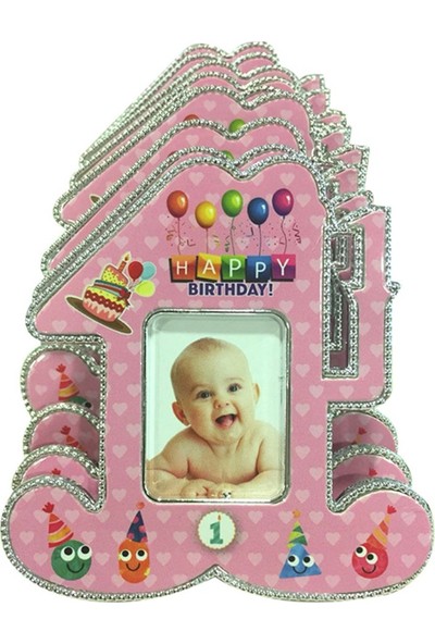 25LI Plastik 1 Yaş Mini Fotoğraf Çerçevesi Pembe 25LI Plastik 1 Yaş Mini Fotoğraf Çerçevesi Pembe