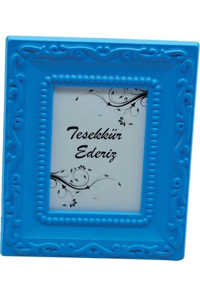25LI Dikdörtgen Mini Fotoğraf Çerçevesi Mavi
