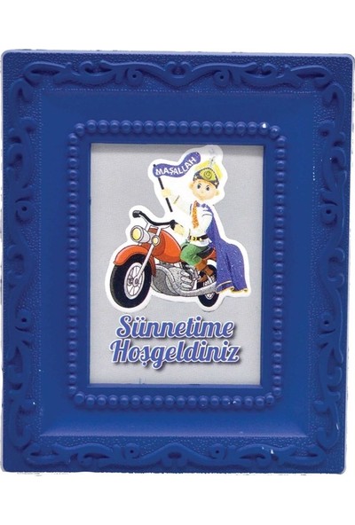 25LI Sünnetime Hoşgeldiniz Mini Fotoğraf Çerçevesi Lacivert