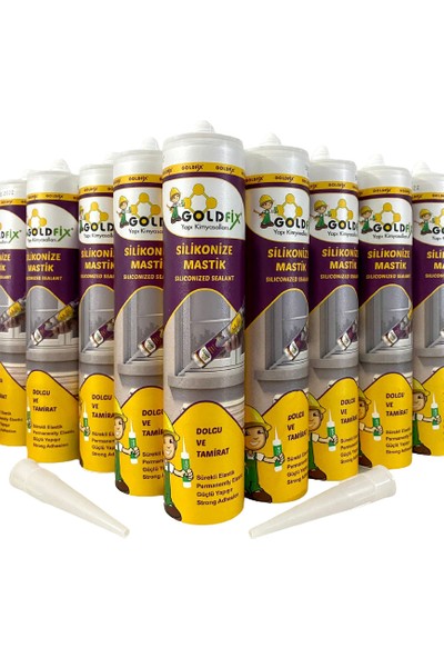 Goldfix Silikonize Mastik - Gri Renk - 30 Adet (Bir Koli) Goldfix Silikonize Mastik - Gri Renk - 30 Adet (Bir Koli)