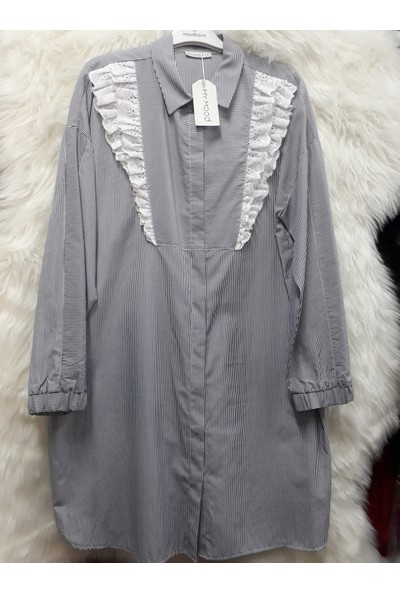 My Mood Büzgü Detaylı Pamuklu Gömlek