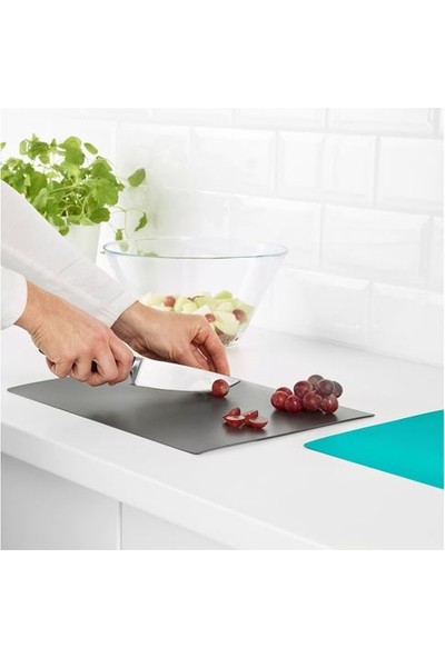 Kesme Tahtası 2li Ikea Esnek Doğrama Tahtası Turkuaz-Gri Renk
