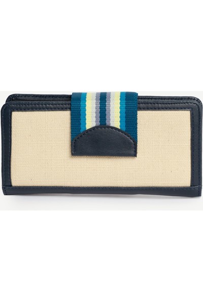 Renk Detaylı Keten Cüzdan