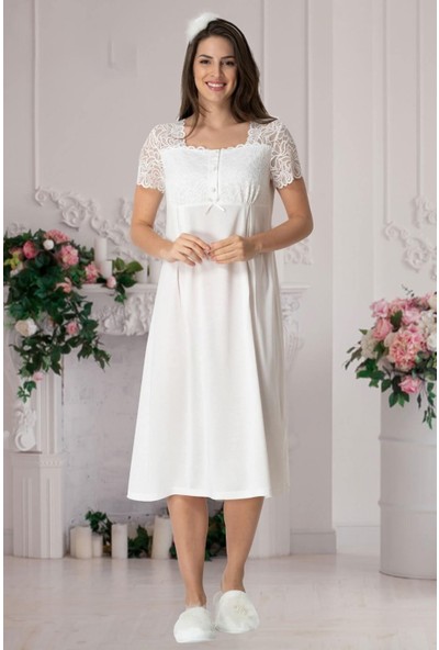 Carpediem Kısa Kol Lohusa Gecelik Carpediem 1538