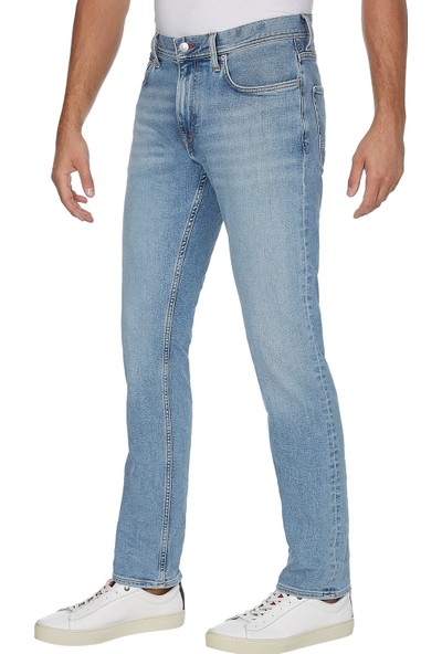 Tommy Hilfiger MW0MW188491AN Normal Bel Straight Düz Mavi Erkek Denim Pantolon