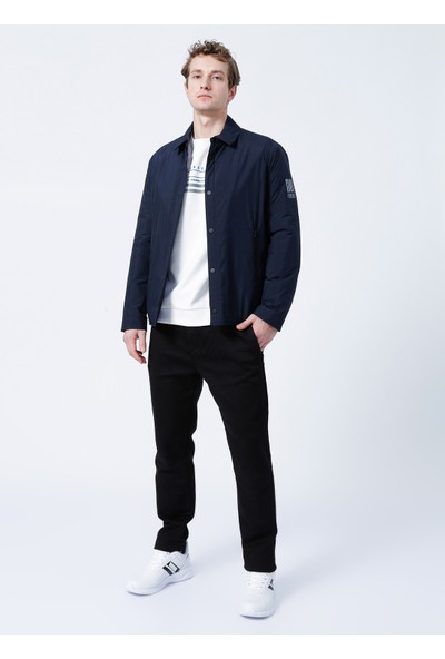 Gualtiero Manuele Giorgi Slim Fit Düz Lacivert Erkek Mont - GU22MSS05153 Gualtiero Manuele Giorgi Slim Fit Düz Lacivert Erkek Mont - GU22MSS05153