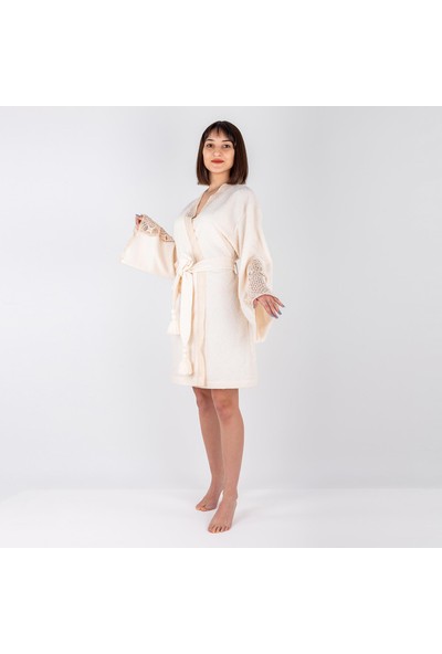 Dalisa Topkapı Koleksiyon Kösem Sultan Kimono Bohem Kol ve Yaka Dantelli