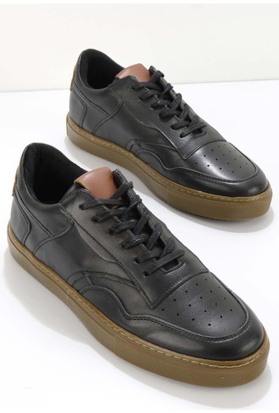Siyah Leather Erkek Sneaker E011200005