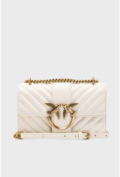 Pinko Logolu Zincir Askılı % 100 Deri Çanta Bayan Çanta 1P22JUY7SQZ14Q