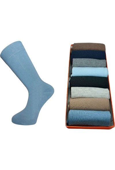 Lara Çorap 8'li Dikişsiz Yüksek Kalite Düz Erkek Soket Çorap (40-46)