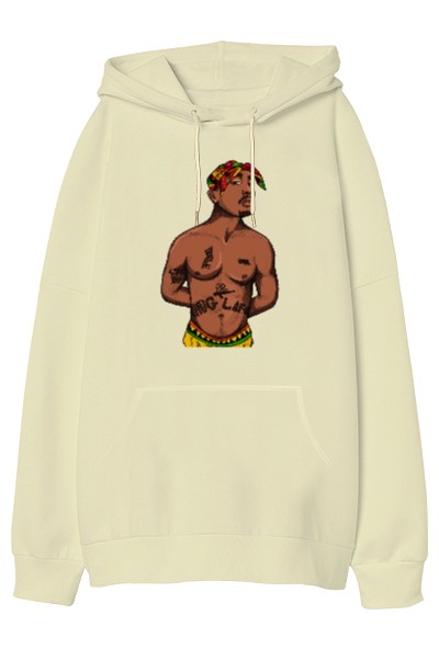 Tupac Shakur Rapper Tasarım Baskılı Oversize Unisex Kapüşonlu Sweatshirt Tupac Shakur Rapper Tasarım Baskılı Oversize Unisex Kapüşonlu Sweatshirt