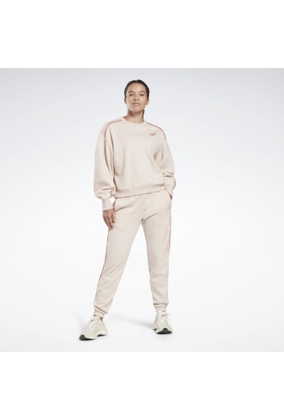 Reebok HA5727 Piping Track Suit Ekru Kadın Eşofman Takımı Reebok HA5727 Piping Track Suit Ekru Kadın Eşofman Takımı