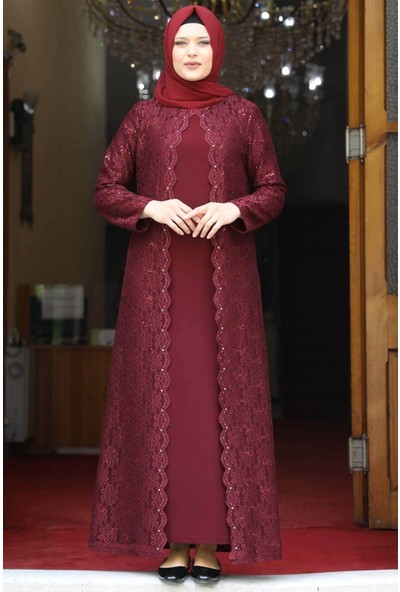 Modaviki Papatya - Elbise - Bordo - AMH0502