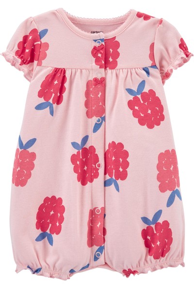Carter's Kiraz Desenli Çıtçıtlı Kız Bebek Romper Tulum Carter's Kiraz Desenli Çıtçıtlı Kız Bebek Romper Tulum