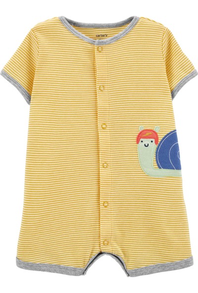 Carter's Salyangoz Figürlü Çıtçıtlı Bebek Romper Tulum Carter's Salyangoz Figürlü Çıtçıtlı Bebek Romper Tulum