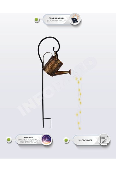 Informed Güneş Enerjili - Solar 5 W Dekoratif Bahçe Armatürü 3200 Kelvin Günışığı Informed Güneş Enerjili - Solar 5 W Dekoratif Bahçe Armatürü 3200 Kelvin Günışığı