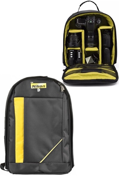 GünTech Nikon Dslr Fotoğraf Makineleri Için Bölmeli Sırt Çantası GünTech Nikon Dslr Fotoğraf Makineleri Için Bölmeli Sırt Çantası