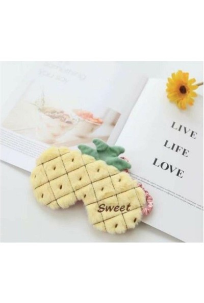 Hd Marketim Peluş Ananas Göz Uyku Bandı Bandana