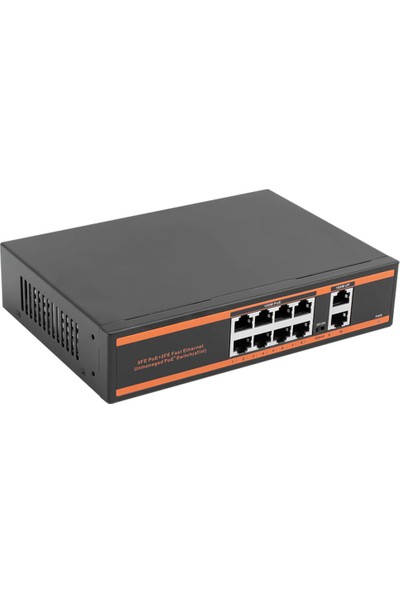 8 Port Poe 2 Uplink Switch - Kamera Poe Switch 250 Metre 8 Port Poe 2 Uplink Switch - Kamera Poe Switch 250 Metre