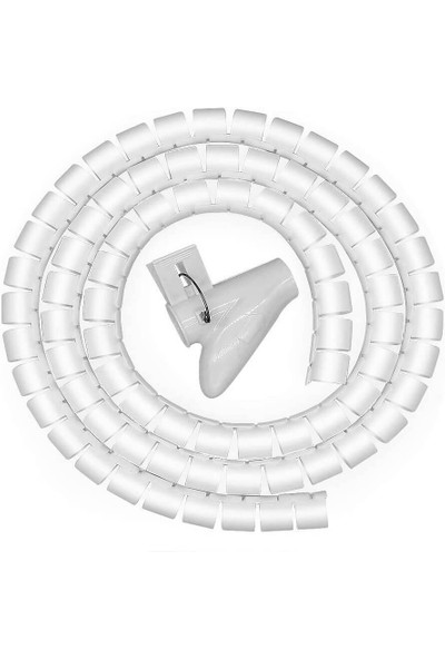 Wozlo Spiral Kablo Düzenleyici Toplayıcı Beyaz 1.5 Metre Wozlo Spiral Kablo Düzenleyici Toplayıcı Beyaz 1.5 Metre