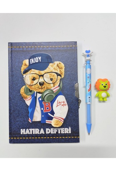 Aslan Günlük Kalem Silgi Seti Aslan Günlük Kalem Silgi Seti