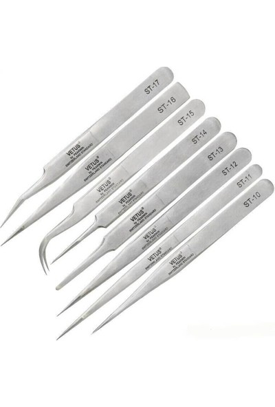 Venus Vetus N27 Hassas Elektronik Cımbız Seti Antistatik Çelik Tweezer Venus Vetus N27 Hassas Elektronik Cımbız Seti Antistatik Çelik Tweezer