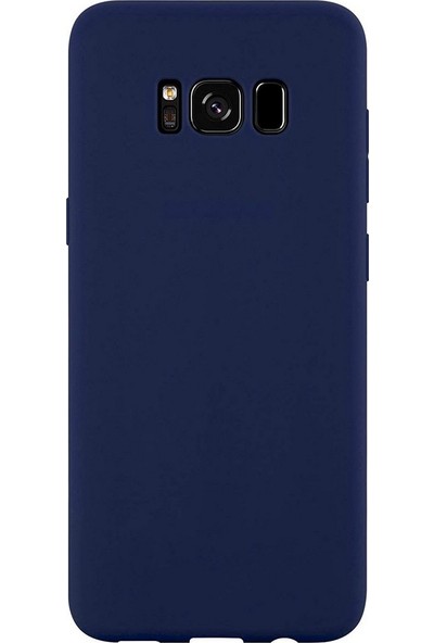 Eiroo Samsung Galaxy S8 Rainbow Lacivert Silikon Kılıf