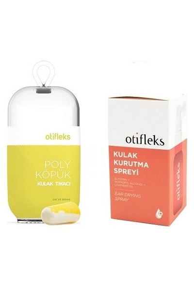 Poliüretan Köpük Kulak Tıkacı + Kulak Kurutucu Sprey 30ML Poliüretan Köpük Kulak Tıkacı + Kulak Kurutucu Sprey 30ML