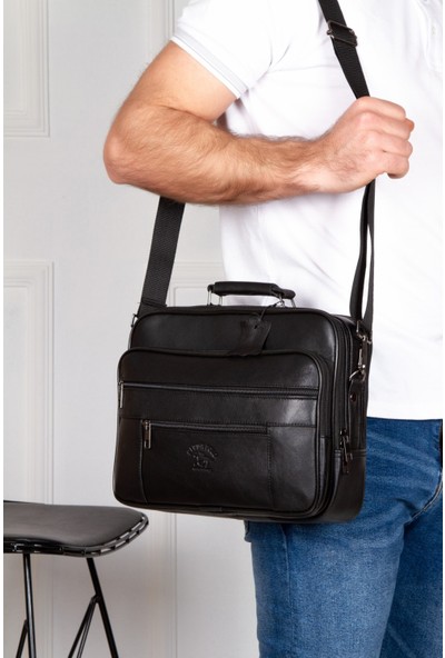 Newish Polo Deri Kasalı Postacı Çanta Battal Yan Model