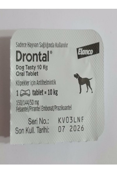 Bayer Dronta L Köpekler Için Iç Parazit Tableti Tek Tablet Bayer Dronta L Köpekler Için Iç Parazit Tableti Tek Tablet