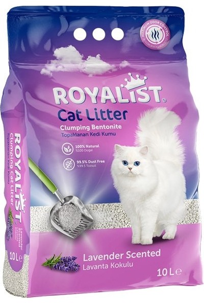 Royalist Süper Topaklanan Lavanta Kokulu Bentonit Doğal Kedi Kumu 10 Lt Royalist Süper Topaklanan Lavanta Kokulu Bentonit Doğal Kedi Kumu 10 Lt