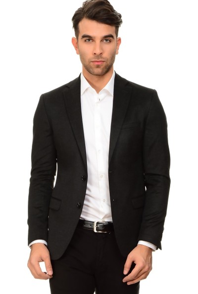 Cotton Bar Gri Erkek Ceket