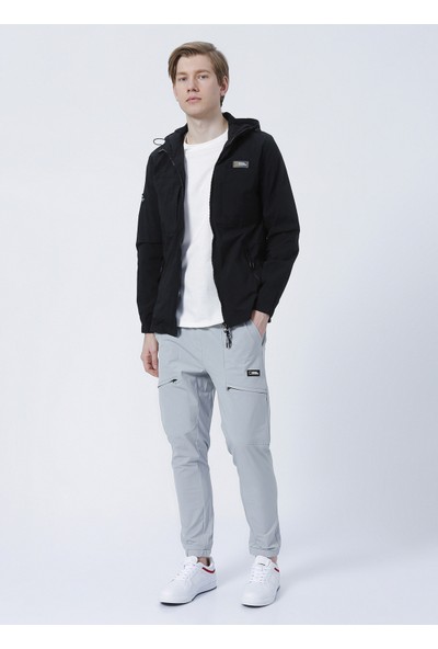 National Geographic Nebraska Lastikli Düz Gri Erkek Pantolon