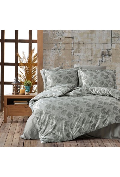Altınbaşak Palm Nevresim Takımı Olive Çift Kişilik