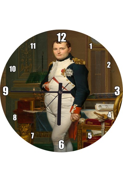 Cakatablo Imparator Napolyon Çalışma Odasında Duvar Saati (Çap 50X50 cm ) Cakatablo Imparator Napolyon Çalışma Odasında Duvar Saati (Çap 50X50 cm )