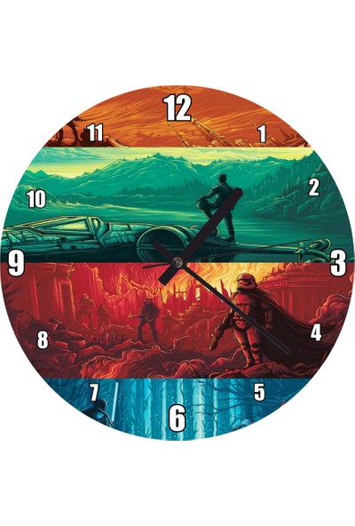Cakatablo Star Wars Dört Farklı Görsel Duvar Saati (Çap 30X30 Cm) Cakatablo Star Wars Dört Farklı Görsel Duvar Saati (Çap 30X30 Cm)
