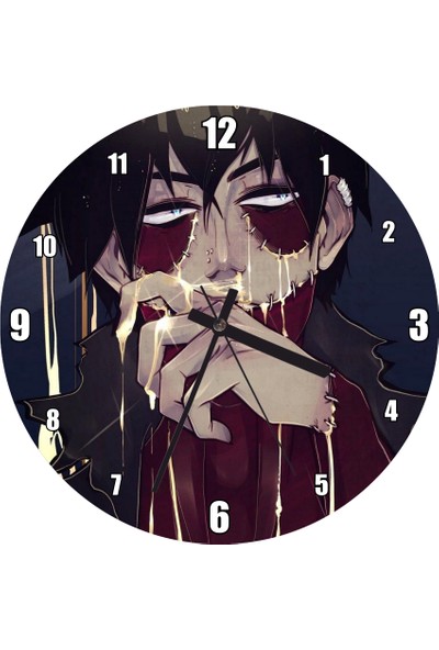 Cakatablo Dabi Animasyon Görseli Duvar Saati (Çap 30X30 Cm)