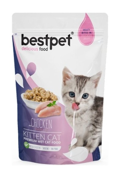 Bestpet Kitten Jelly Pouch Yavru Kedi Maması 85 gr Bestpet Kitten Jelly Pouch Yavru Kedi Maması 85 gr