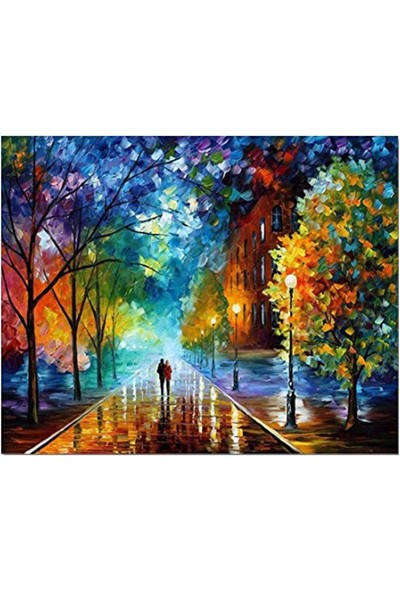Hobi Tedarik Gece Yürüyüşü Çerçevesiz Sayılarla Boyama Hobi Seti 50 x 65 cm