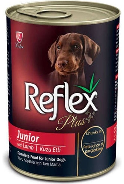 Reflex Plus Junior Kuzulu Parça Etli Yavru Köpek Konservesi 415 gr Reflex Plus Junior Kuzulu Parça Etli Yavru Köpek Konservesi 415 gr