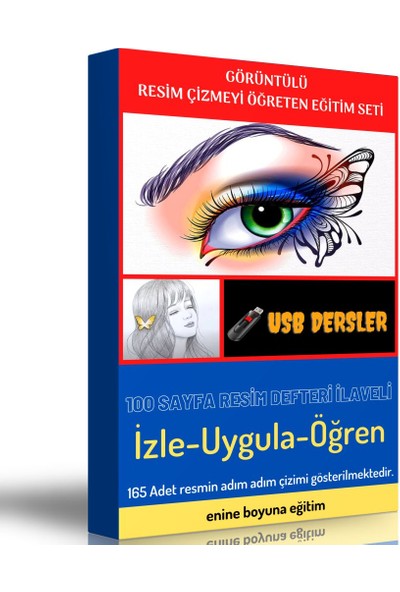 Enine Boyuna Eğitim Görüntülü Resim Çizmeyi Öğreten Eğitim Seti (165 Ders) Enine Boyuna Eğitim Görüntülü Resim Çizmeyi Öğreten Eğitim Seti (165 Ders)