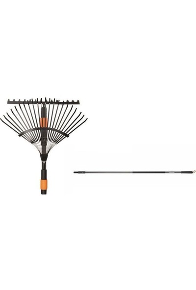 Fiskars Quıckfıt Çim Tırmığı + Yaprak Süpürgesi + Sap L - Tırmık Set Fiskars Quıckfıt Çim Tırmığı + Yaprak Süpürgesi + Sap L - Tırmık Set